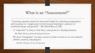 UDL and Assessment for Assessment and Learning | PPTX