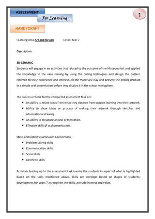 Assessment for learning art | PDF