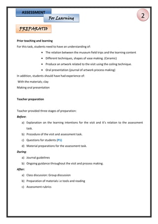 Assessment for learning art | DOCX