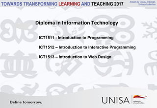 Assessment for learning at an ODeL institution | PPT