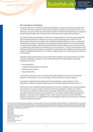 Assessment For Learning Effects And Impact | PDF | Professional School ...