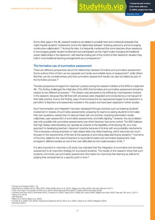 Assessment For Learning Effects And Impact | PDF | Professional School | Postgraduate Education