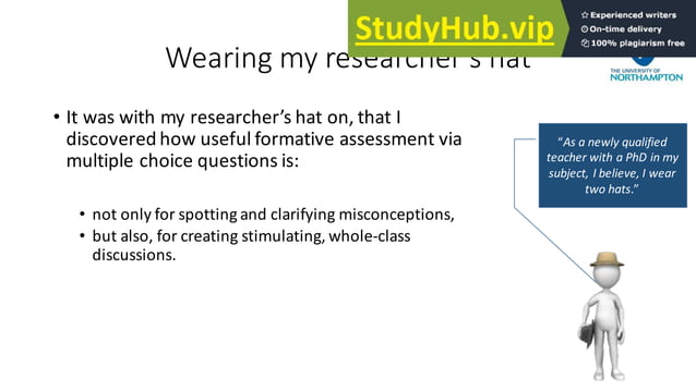Assessment For Learning Using Multiple Choice Questions | PPT