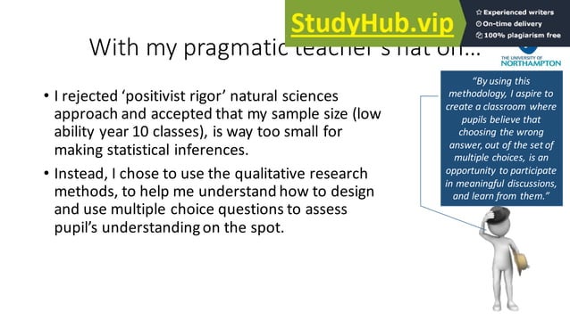 Assessment For Learning Using Multiple Choice Questions | PPT