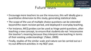 Assessment For Learning Using Multiple Choice Questions | PPT