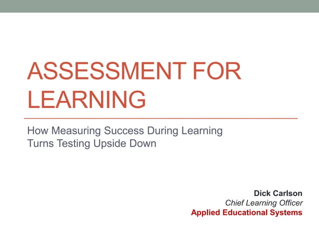 Assessment for learning v2 | PPT