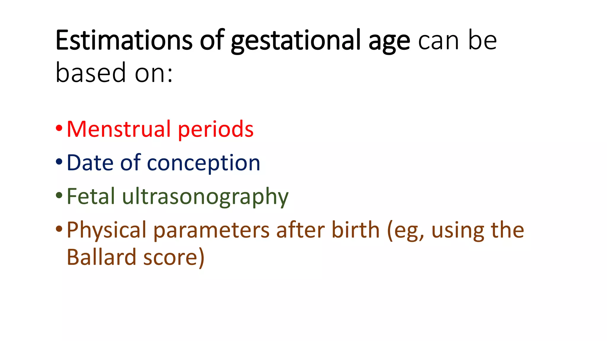 Assessment gestational age | PPTX