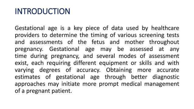 Assessment gestational age | PPTX