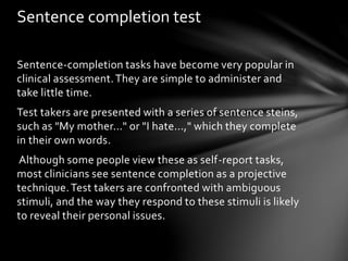 Assessments in clinical settings | PPTX