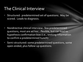 Assessments in clinical settings | PPTX