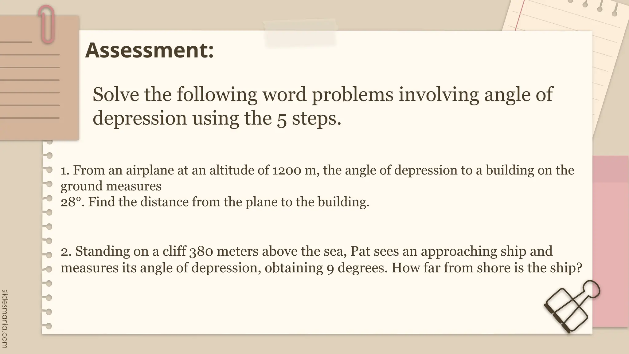 4th Quarter assessment in angle of depression.pptx