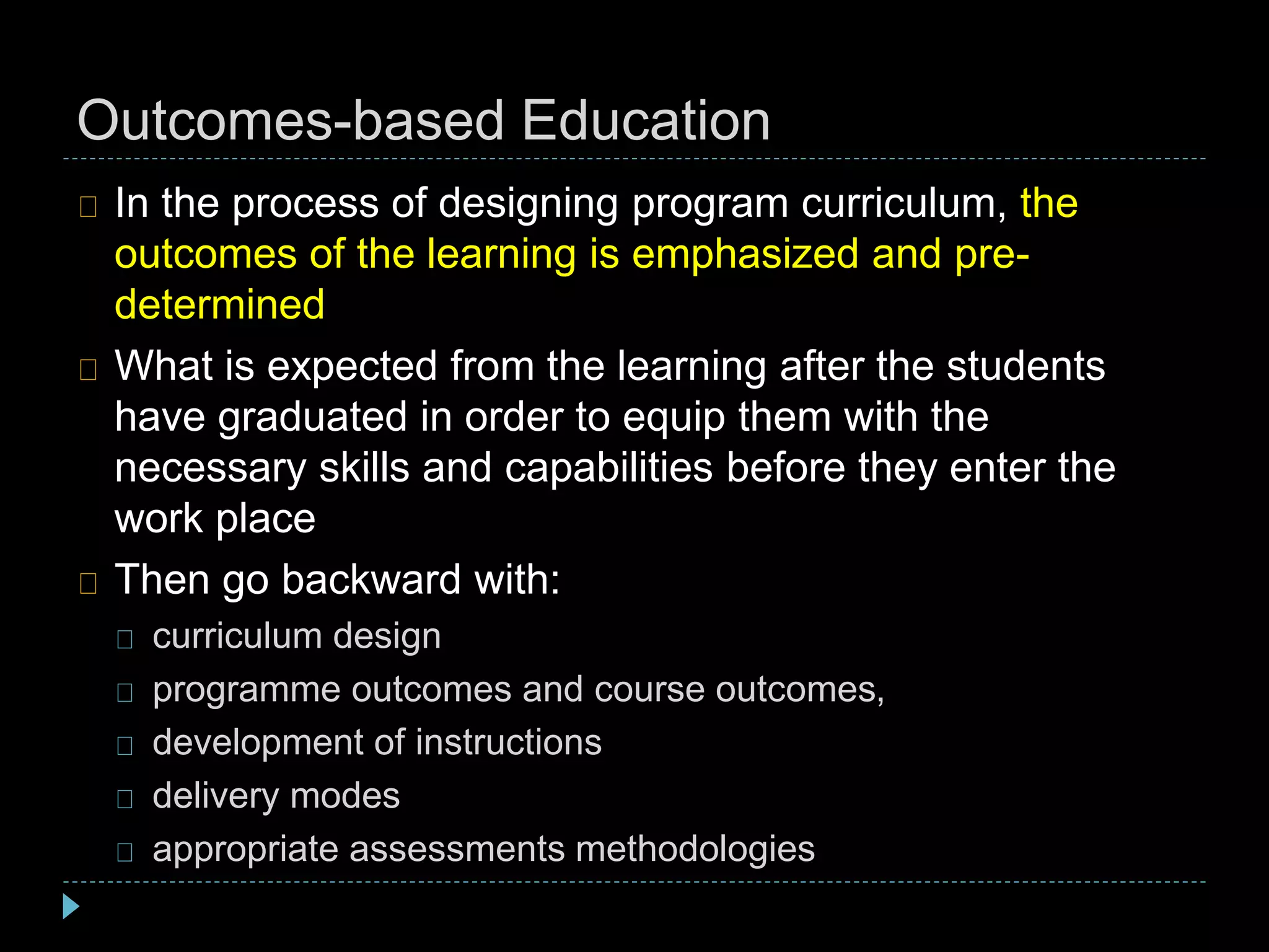 Assessment in an Outcomes-Based Education | PPTX