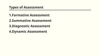 Assessment in educational contexts.pptx notes | PPTX
