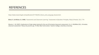 Assessment in educational contexts.pptx notes | PPTX