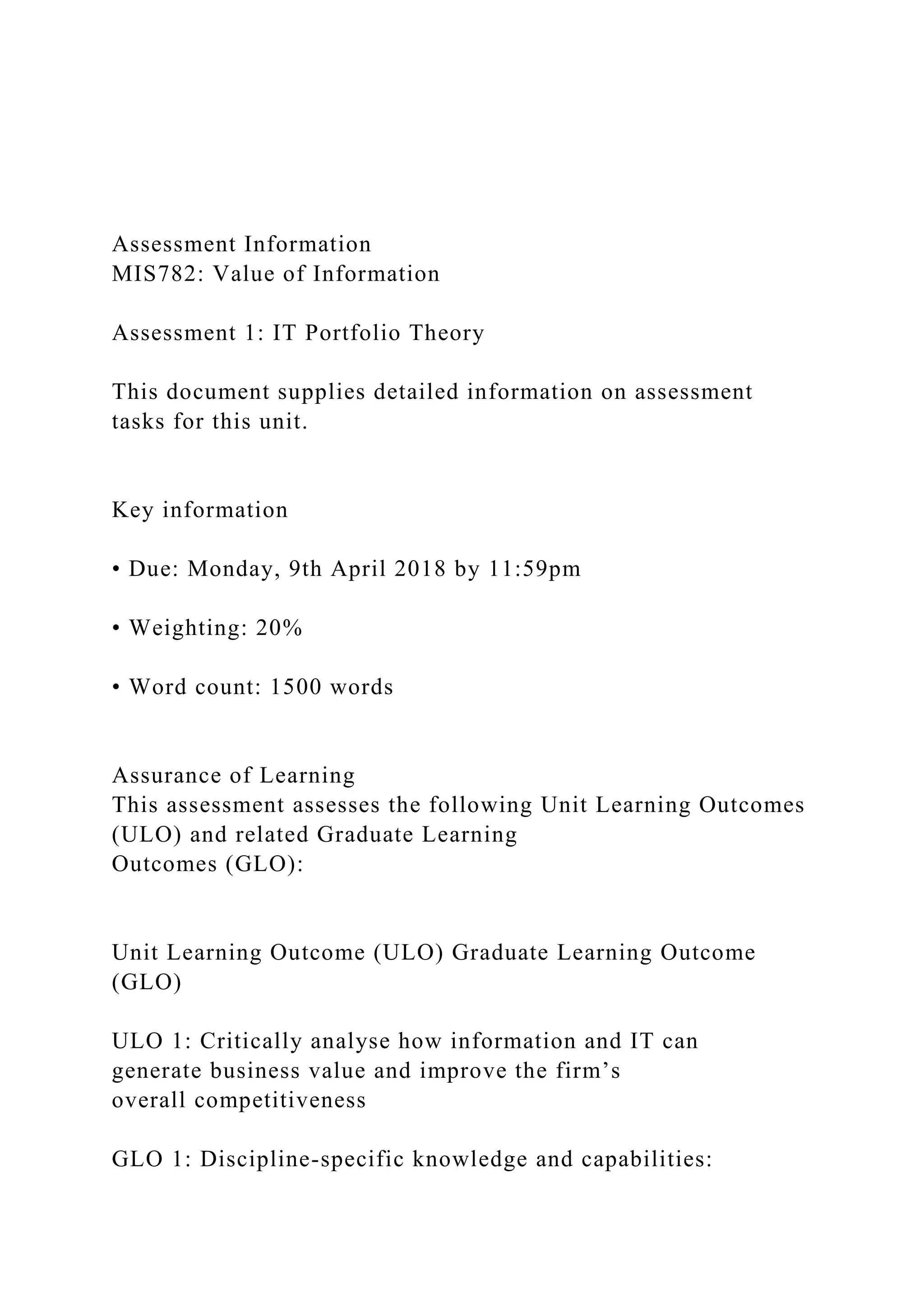 Assessment Information .docx