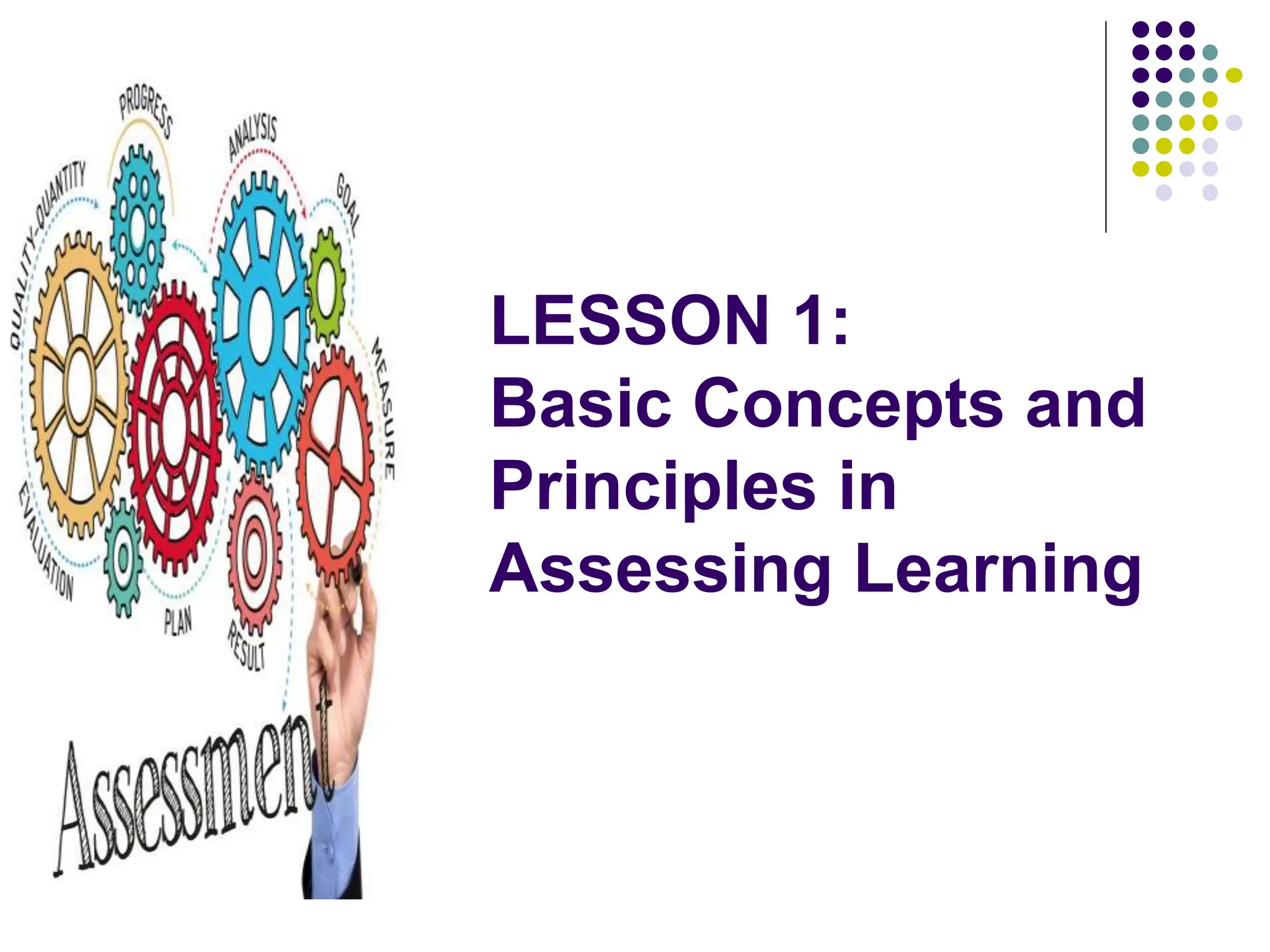 ASSESSMENT IN LEARNING 1-LESSONS 1-4 (1).ppt