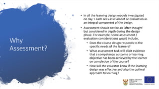 Assessment in Learning Design | PPTX