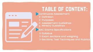 Assessment in Moroccan High Schools: Ministrial Guidelines and Bac ...