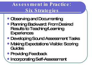 Assessment In Practice Presentation | PPT