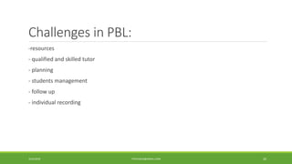 Assessment in project based learning[PBLA] | PPTX
