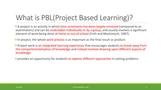 Assessment in project based learning[PBLA] | PPTX