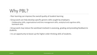 Assessment in project based learning[PBLA] | PPTX