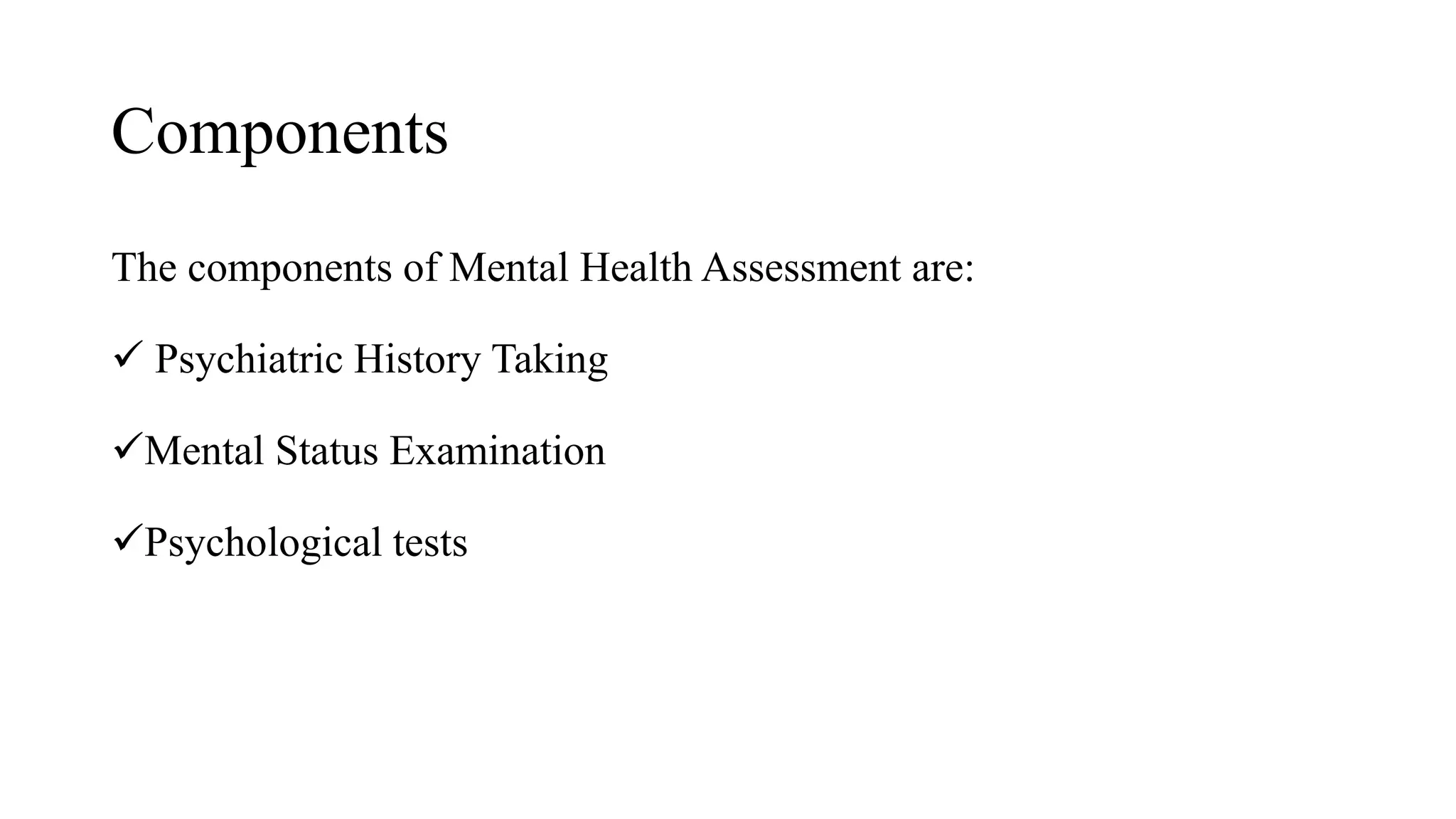 Assessment in psychiatry | PPTX