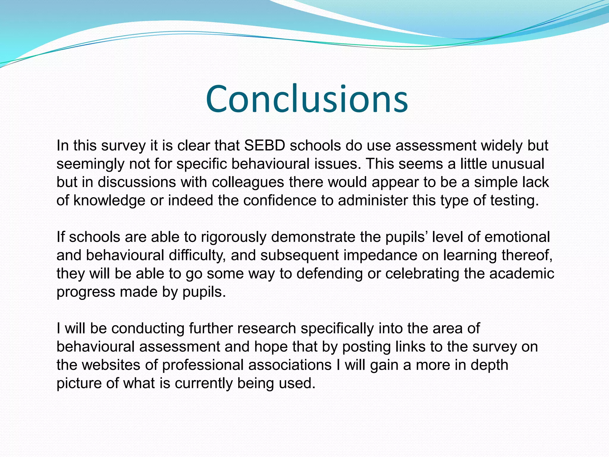 Assessment in SEBD schools | PPTX