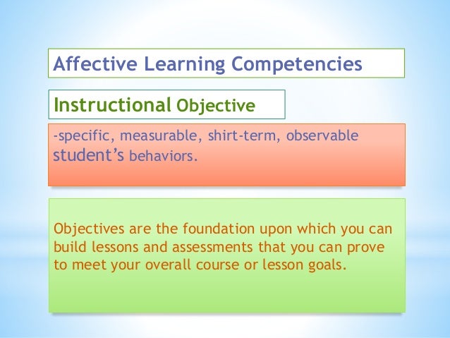 Assessment in the affective domain