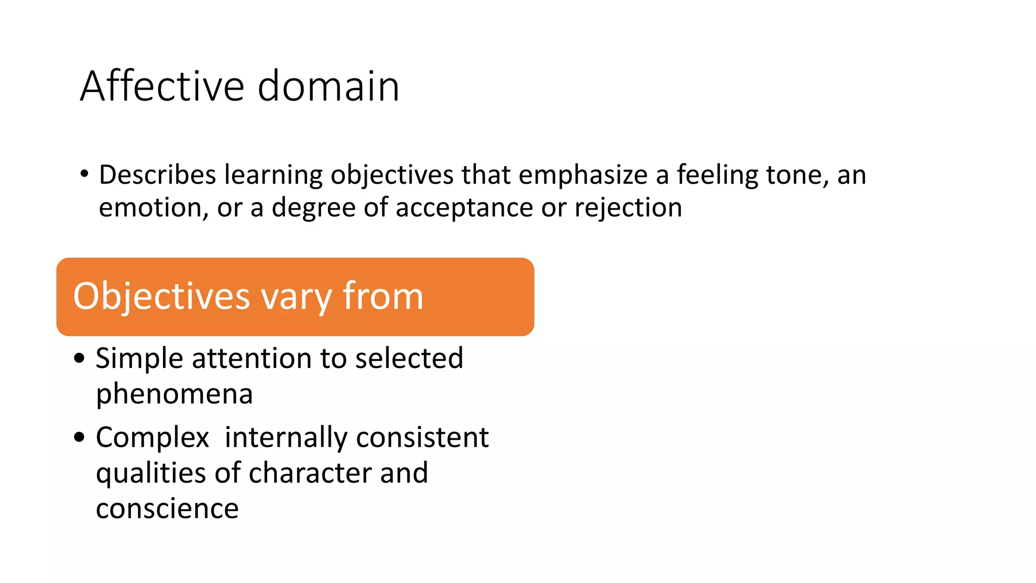 Assessment in the affective domain | PPT