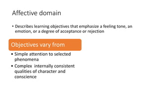 Assessment in the affective domain | PPT