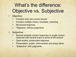 Assessment in the K12 Classroom | PPTX