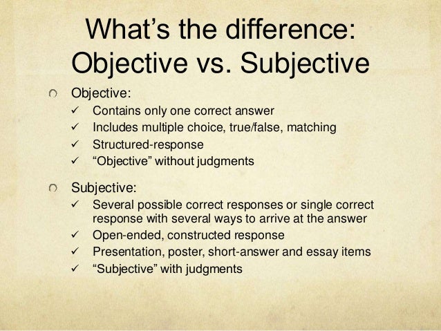 Ppt Objective Vs Subjective In Assessment Powerpoint Presentation Gambaran ppt-objective-vs-subjective-in-assessment-powerpoint-presentation-gambaran