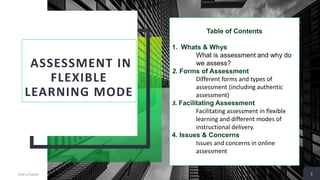 Assessment in Flexible Learning Mode | PPT