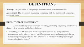 assessment intro for learning purpose it | PPTX