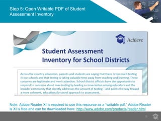 Student Assessment Inventory for School Districts | PPTX