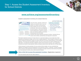 Student Assessment Inventory for School Districts | PPTX