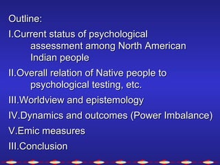 Assessment Issues with American Indians | PPT