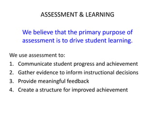 Assessment & Learning Presentation | PPTX