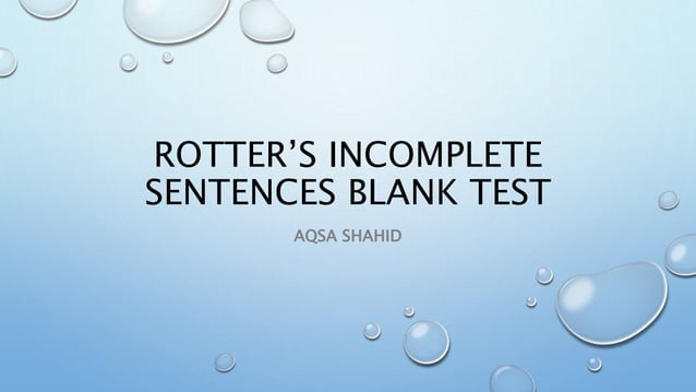 (RISB).pptxRotter’s Incomplete Sentences Blank Test | PPTX