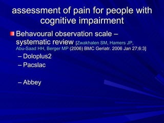 Assessment management of symptoms | PPT