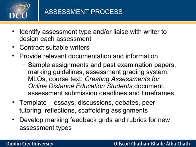 Designing and Developing Assessments - the Assessment Matrix and ...