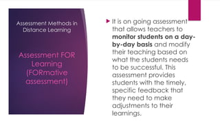 ASSESSMENT METHOD/TOOLS FOR DISTANCE LEARNING.pptx