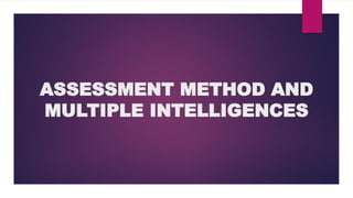 Assessment Method and Multiple Intelligence.pdf