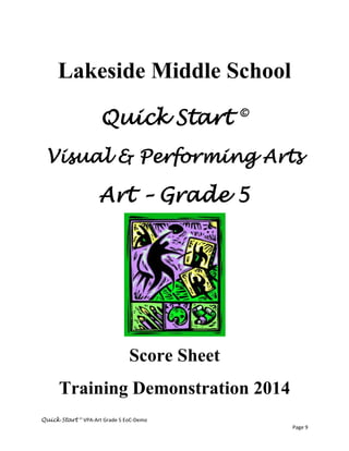 Assessment Model #1-Elementary Art Grade 5 | DOCX