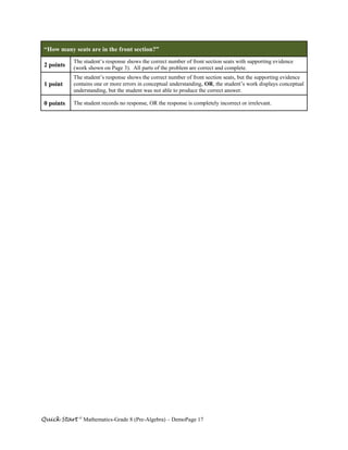 Assessment Model #2 Pre-Algebra Grade 8 | DOCX