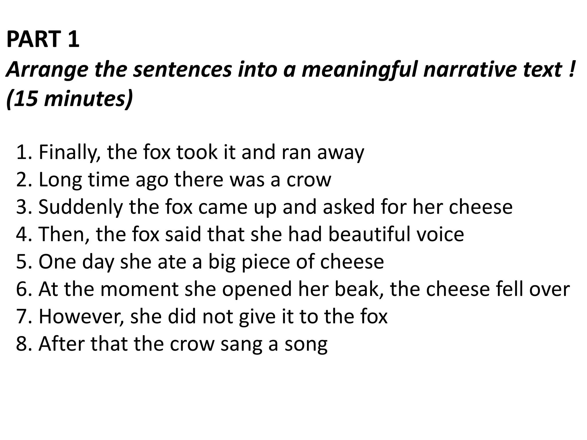 Assessment narrative text | PPTX