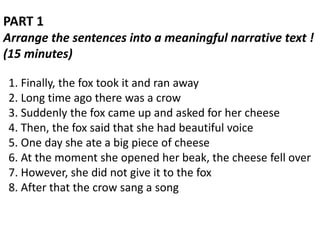 Assessment narrative text | PPTX