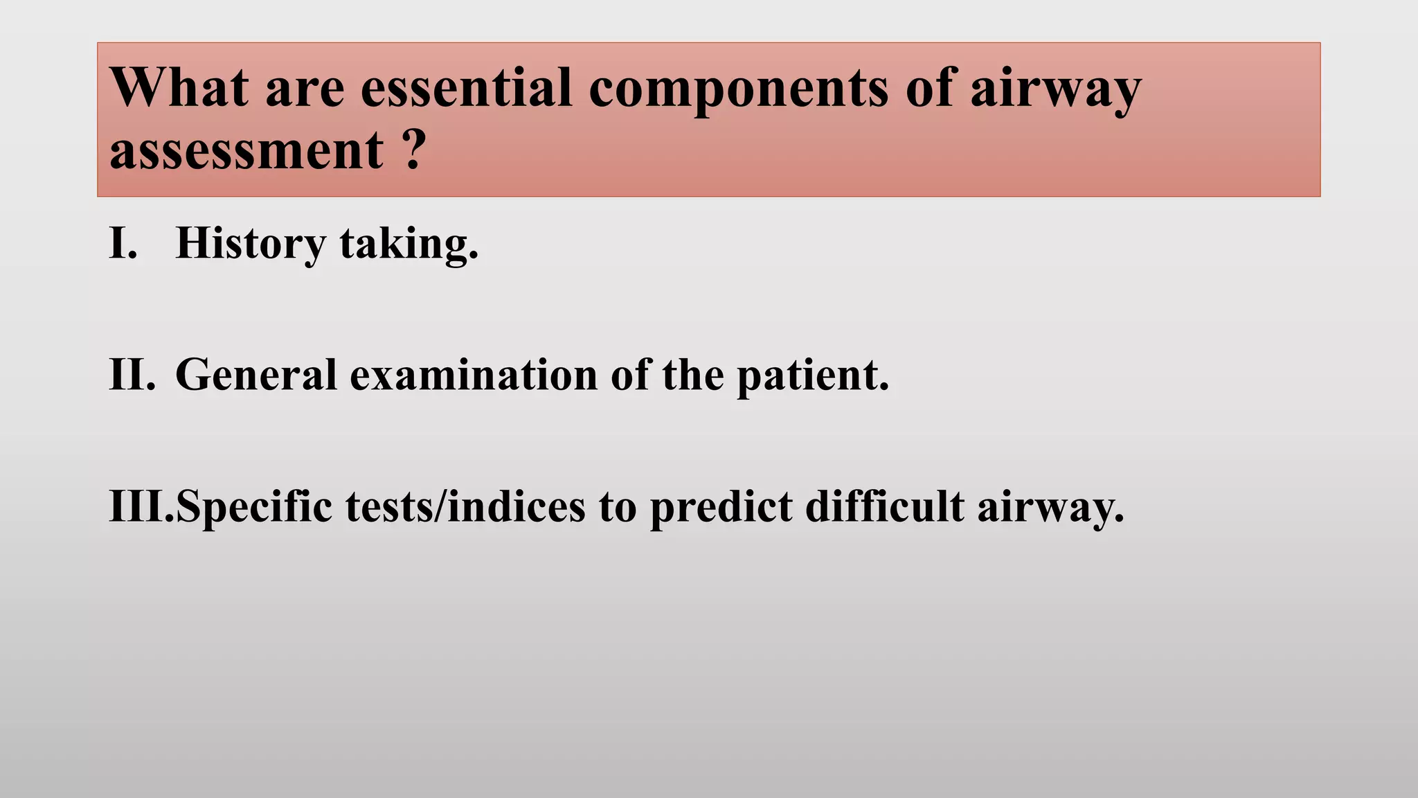 Assessment of airway | PPTX