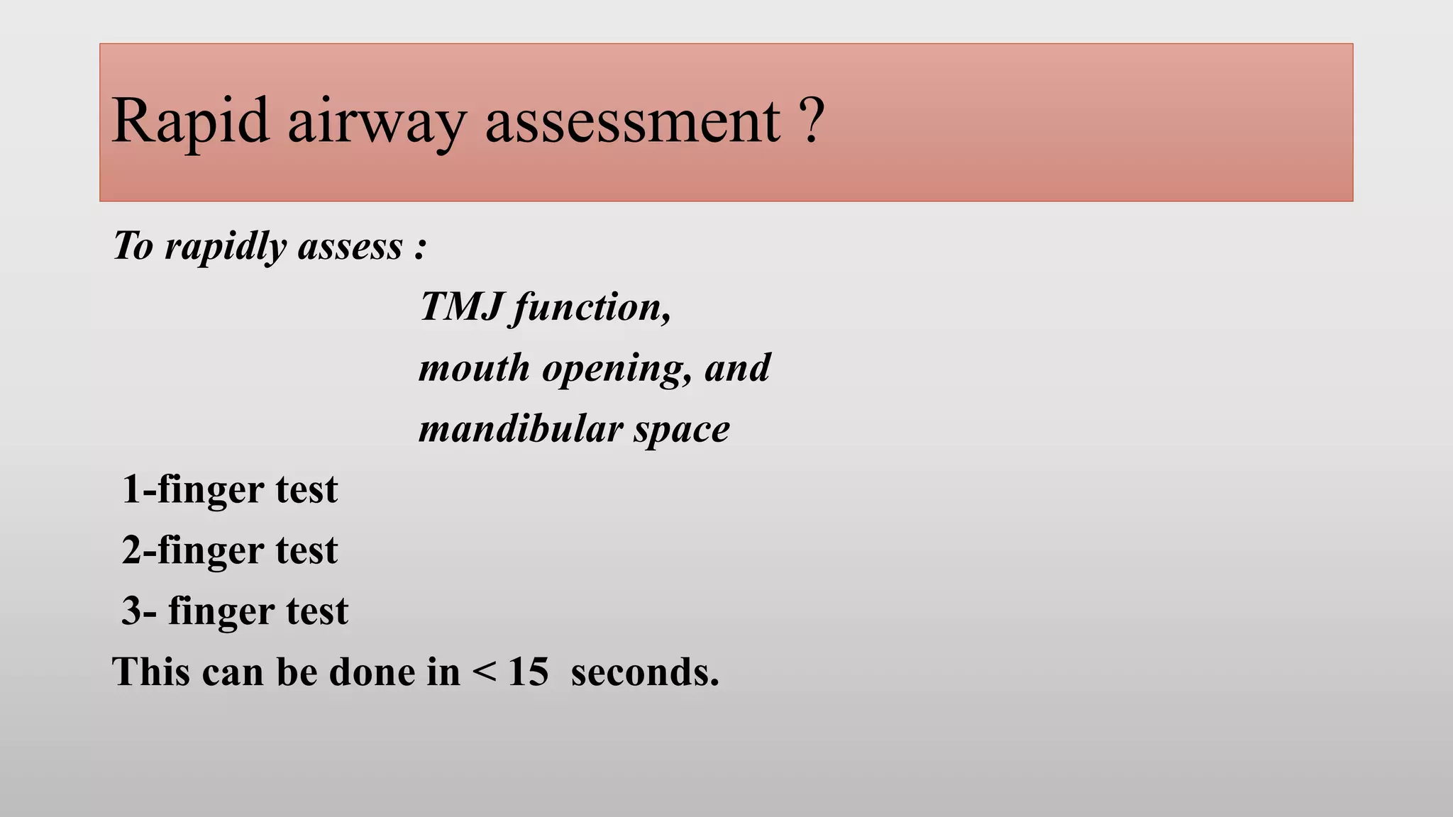 Assessment of airway | PPTX